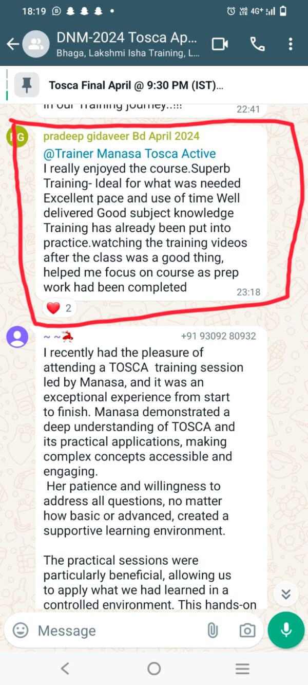 Tosca - Automation Training | Isha